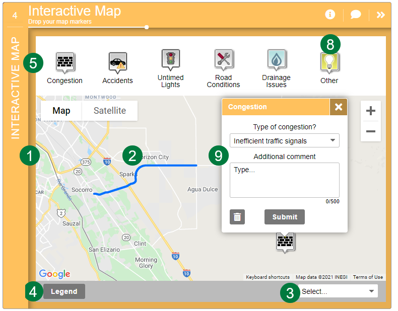 Numbered Map Markers